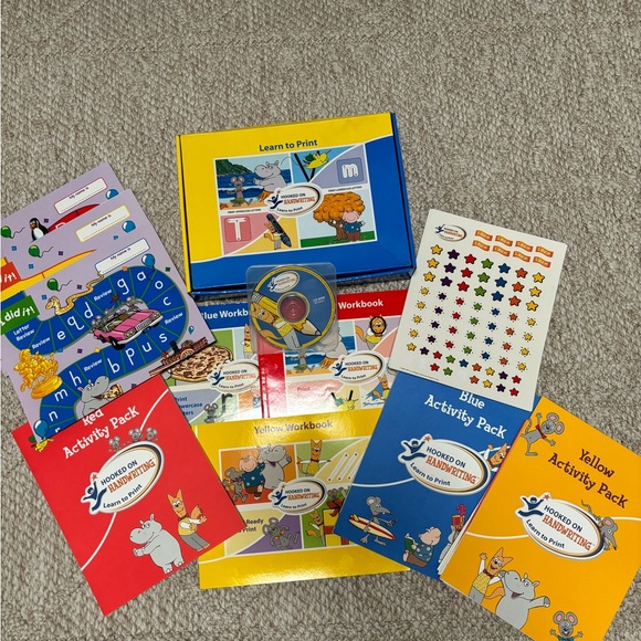 Hooked on Handwriting | Other | Hooked On Phonics Learn To Print Box Cdrom Workbooks Activity ...